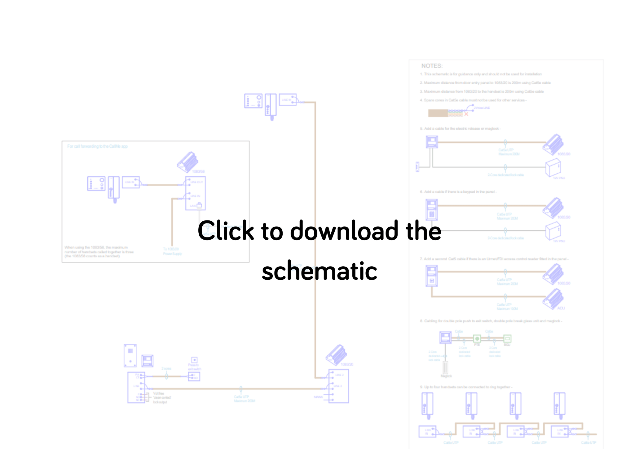 IP (IPerCom) Multi-Entrance & Multi-Monitor System Schematic - Download
